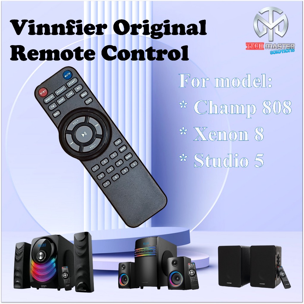 Vinnfier Original Remote Control for Champ 808, Xenon 8 and Studio 5 ...