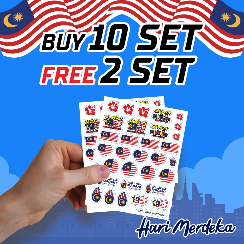 STICKER PIPI SET JIWA MERDEKA BENDERA MALAYSIA MURAH / HARGA BORONG ...