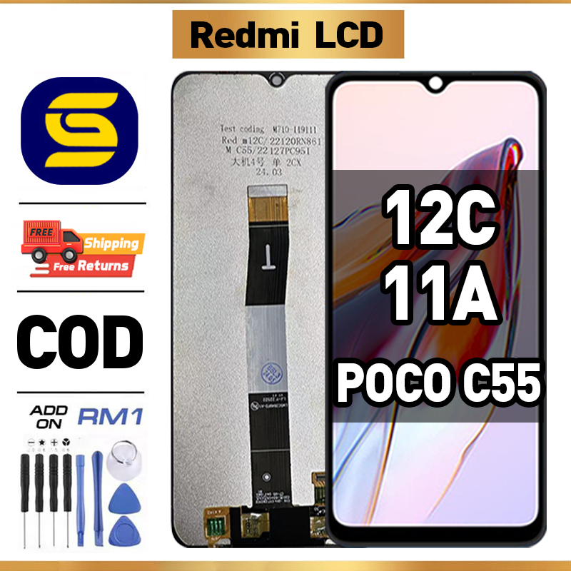 LCD Redmi 12C/ 11A/ poco C55 Compatible For Glass Original Touch Screen Digitizer | Shopee Malaysia