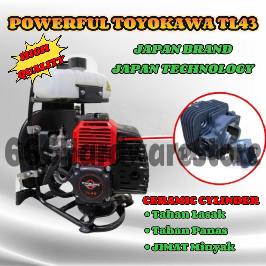TOYOKAWA HEAVY DUTY TL43/TB43 Backpack Brush Cutter MITSUBISHI TYPE ...