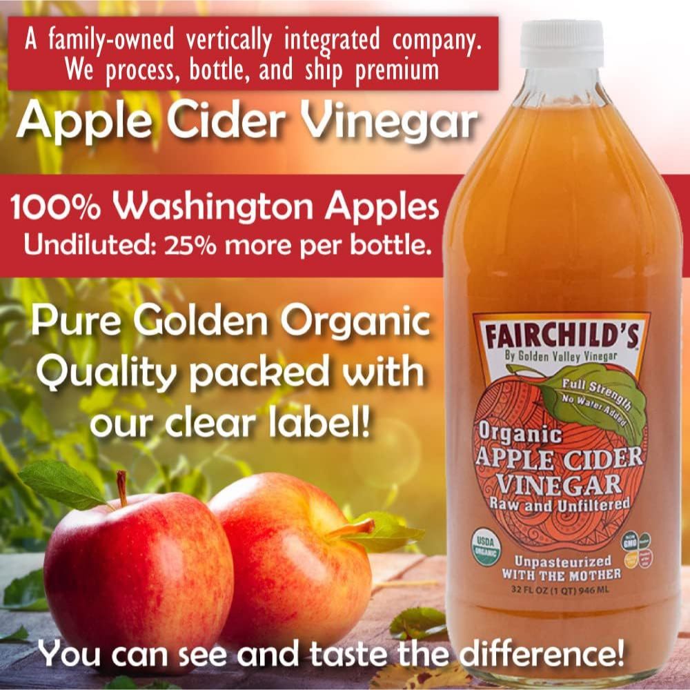 FAIRCHILD'S ORGANIC APPLE CIDER VINEGAR CUKA EPAL 32oz 946ML (made in ...