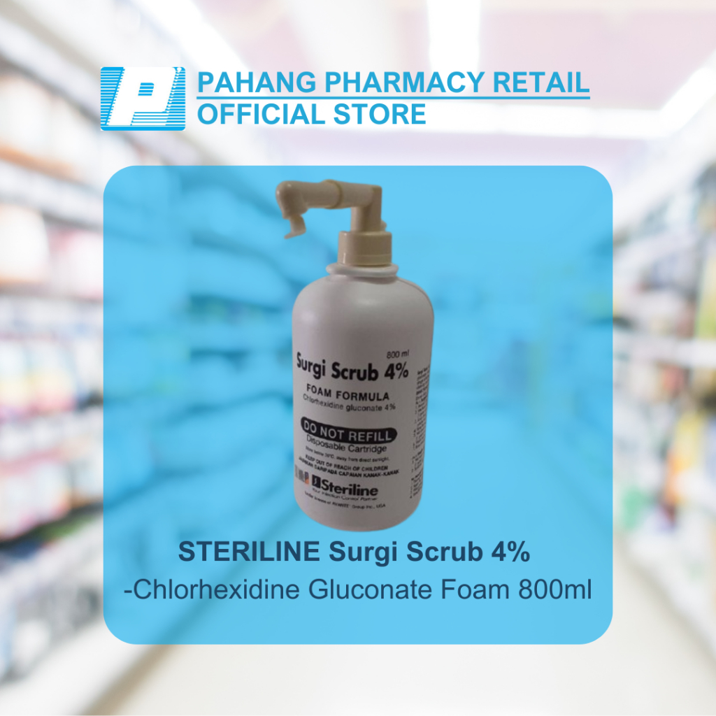 STERILINE Surgi Scrub 4% - Chlorhexidine Gluconate Foam Formula 800ml ...