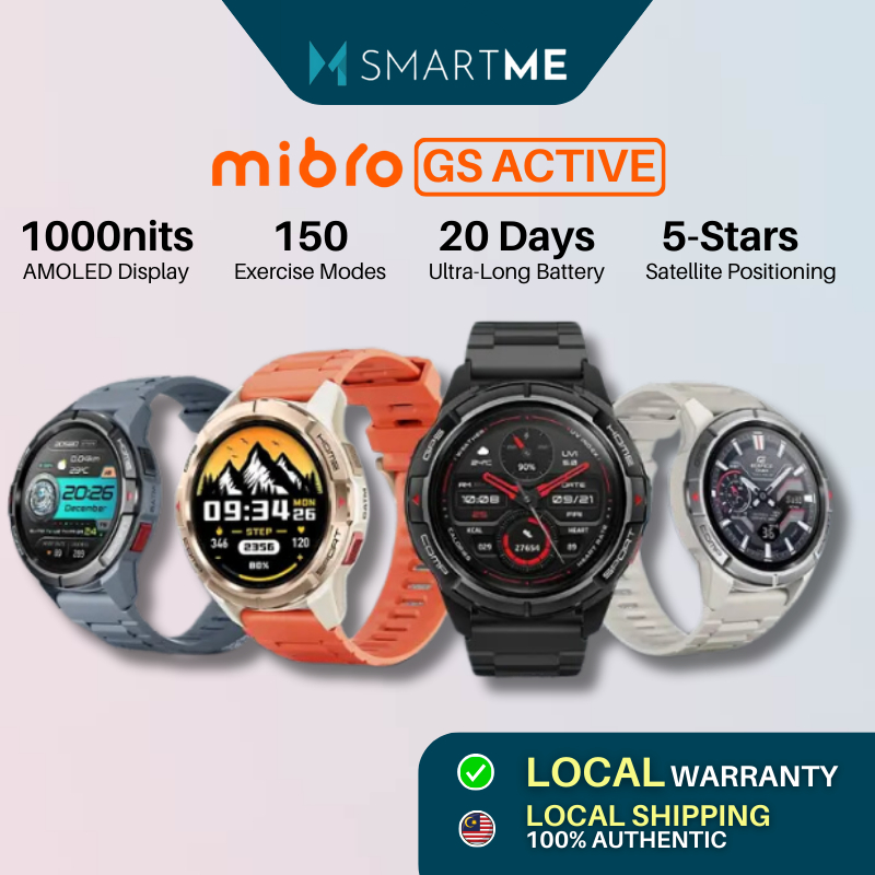 Mibro GS Active Smartwatch 1000nits AMOLED Screen | 5-Stars Satellite ...