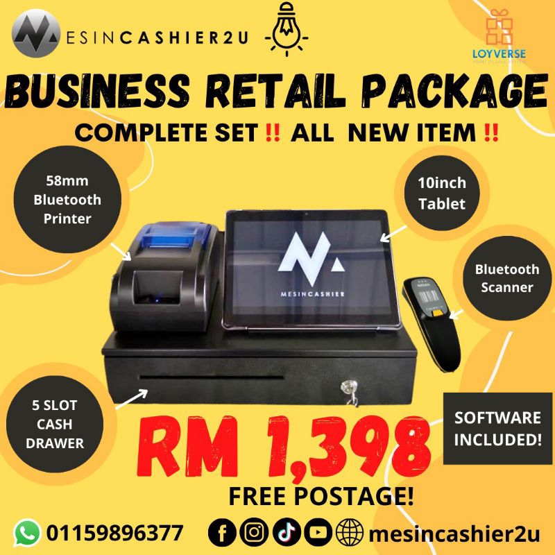 🔥HOT SELLING🔥 HIGH SPEC Tablet Mesin Cashier POS System Mesin Kaunter ...
