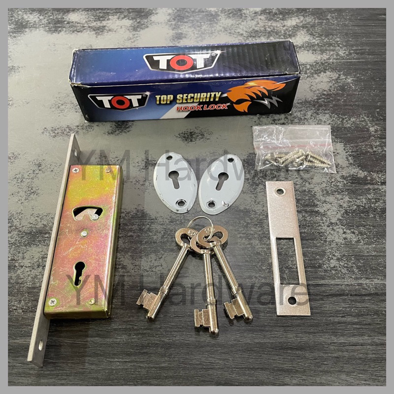 TOT (TOP SECURITY) Hook Lock 1515 #Sliding Lock#Grille Lock | Shopee ...