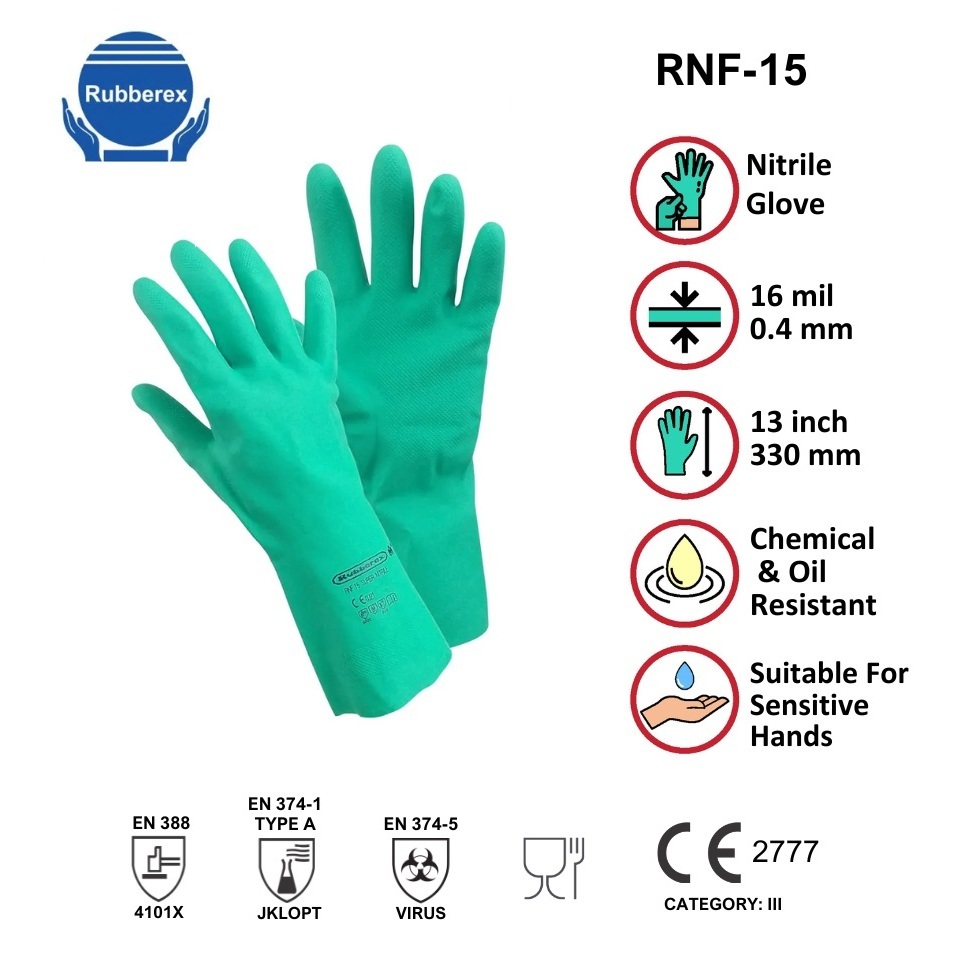 Rubberex Green Nitrile Glove - Sirim (RNF-15) | Shopee Malaysia