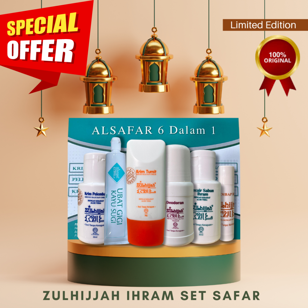 ZULHIJJAH SET IHRAM HAJI DAN UMRAH 6 DALAM 1 (ORIGINAL 100%) | Shopee Malaysia