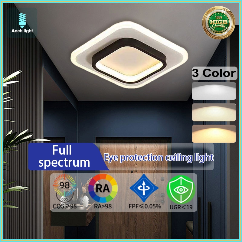 LED 3 Color Lampu Syiling Lampu Siling Modern Ruang Tamu Lampu Dinding ...