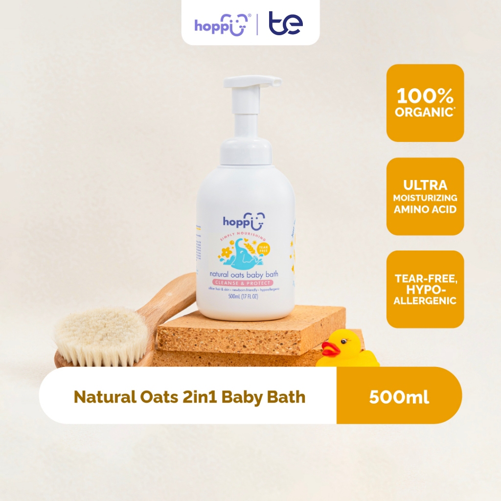 Hoppi 100% Natural Oats Baby Bath (500ml/Bottle) | Shopee Malaysia