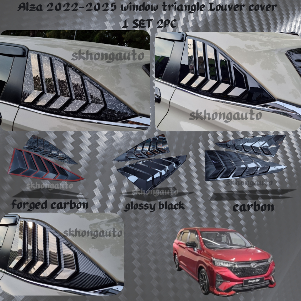 Alza 2022-2024 window triangle Louver cover forged carbon fiber ...