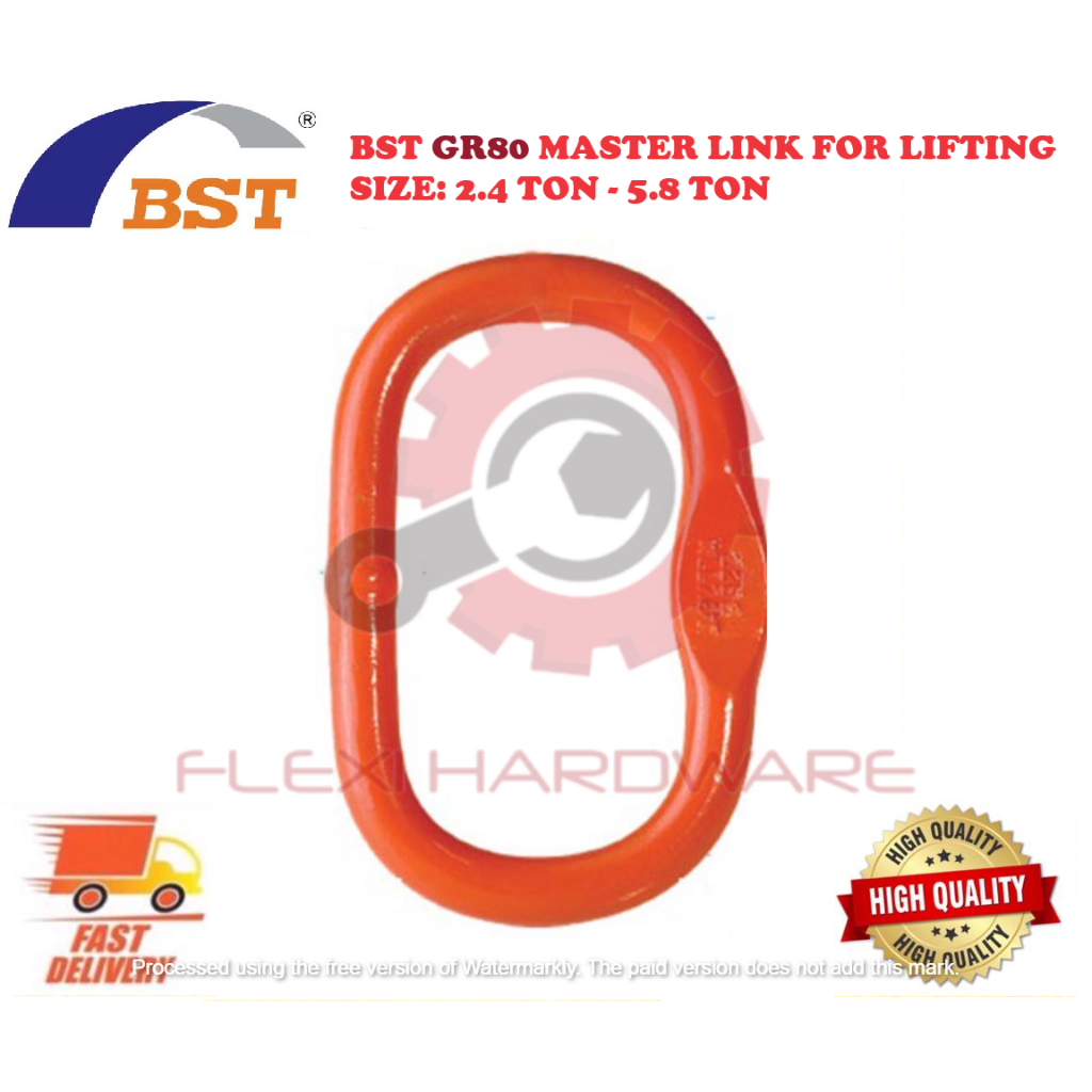 BST GR80 G80 Single Master Link For Lifting Hammer Lock Hook Chain Lift ...