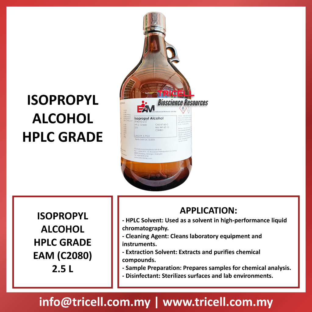 Isopropyl Alcohol (Isopropanol) HPLC Grade – 2.5L, 99.9% Purity ...