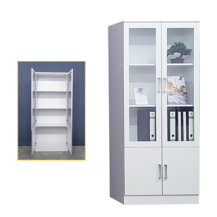 DFP 182CM DISPLAY CABINET OFFICE FILE BOOKCASE BOOKSHELF ALMARI BUKU ...