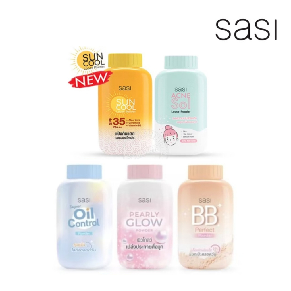 SASI Powder 50g (Acne Sol/Super Oil Control/BB Perfect/Pearly Glow/Sun ...
