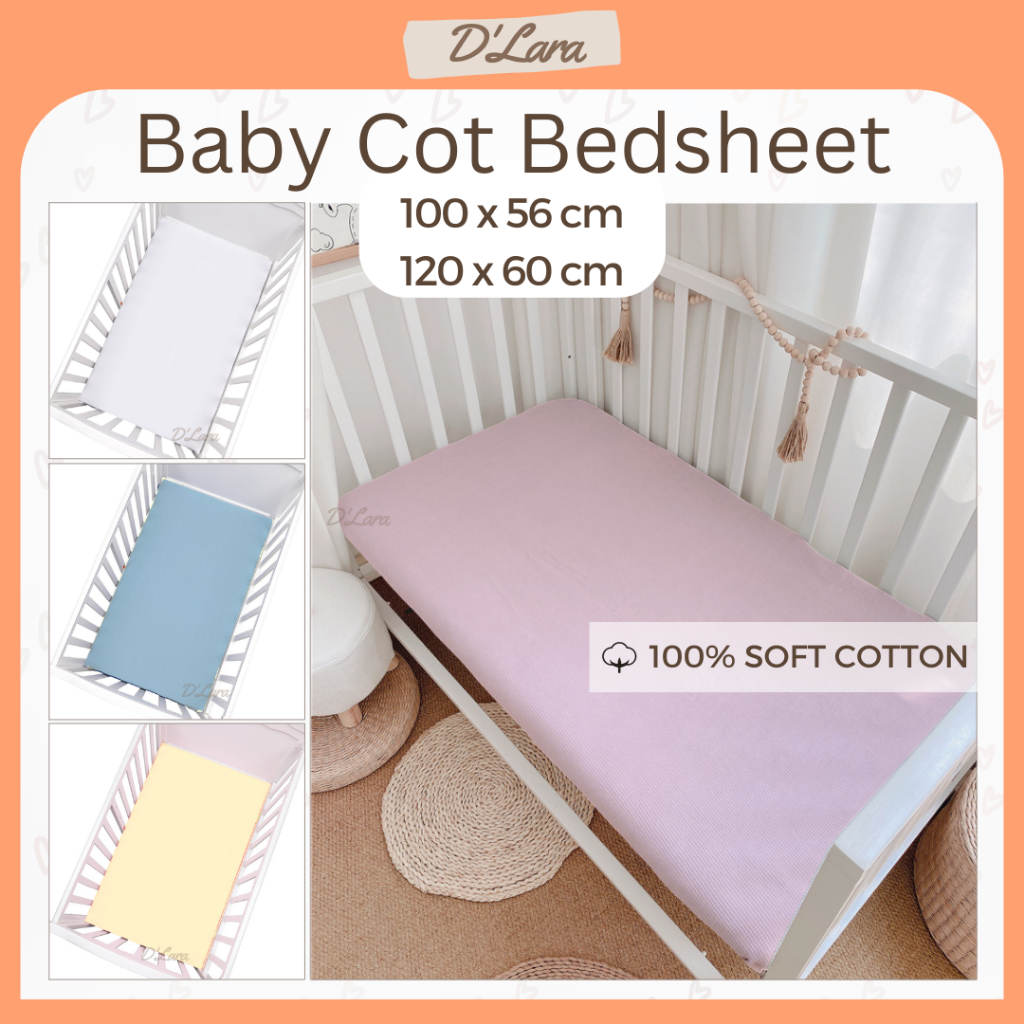 D'LARA Baby bedsheet cotton | Sarung tilam baby cot | Baby mattress ...