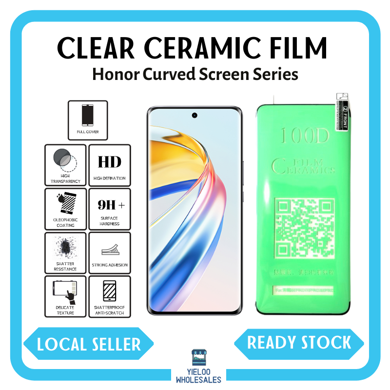 (BELI 2 PERCUMA 1) Honor Ceramic Film Screen Protector Clear For 70/X9a/90/X9b/Magic6Pro/200 ...
