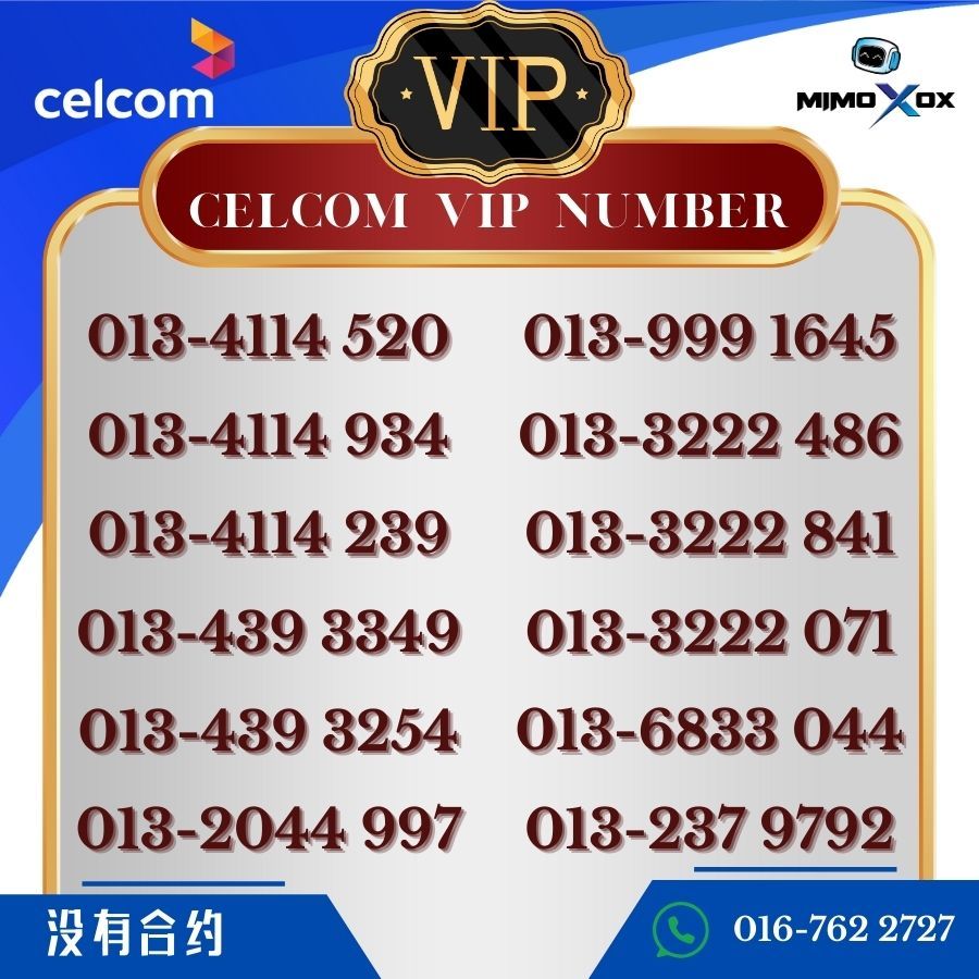 ♕vvip Number♕ Celcom Xpax New Prepaid Sim Card Unlimited Internet