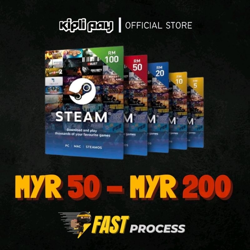 Steam Game Wallet (MYR 50 - MYR 200) | Shopee Malaysia