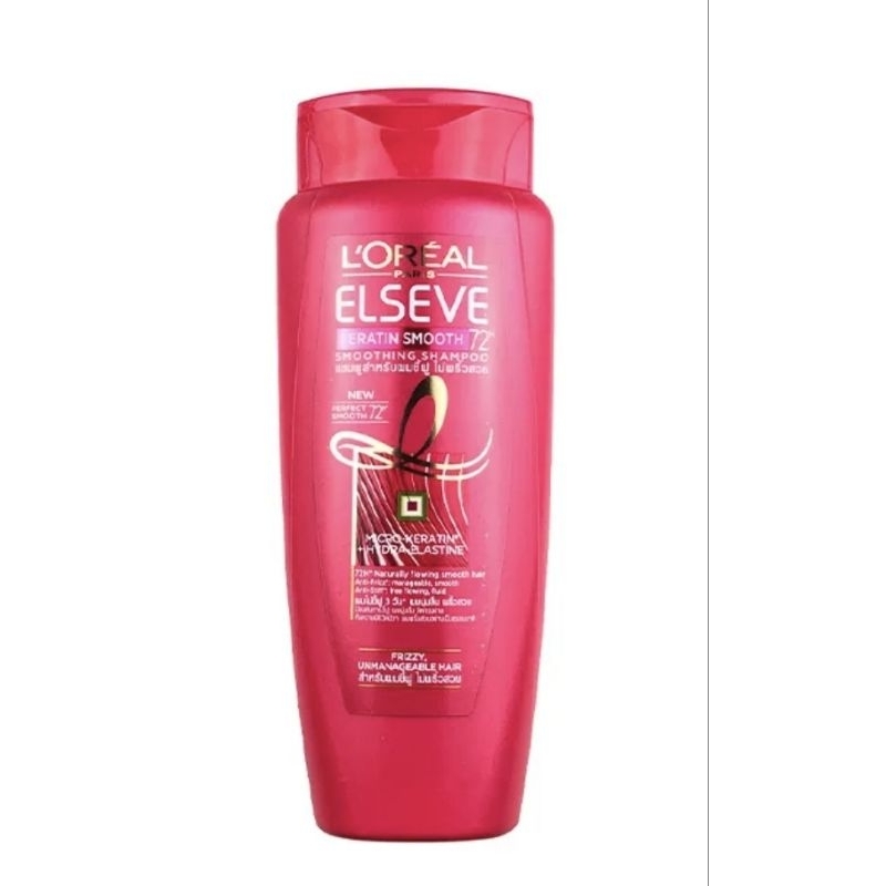 Exp:01/2025 L'Oreal Elseve Shampoo Keratin Smooth 72H 280ml | Shopee ...