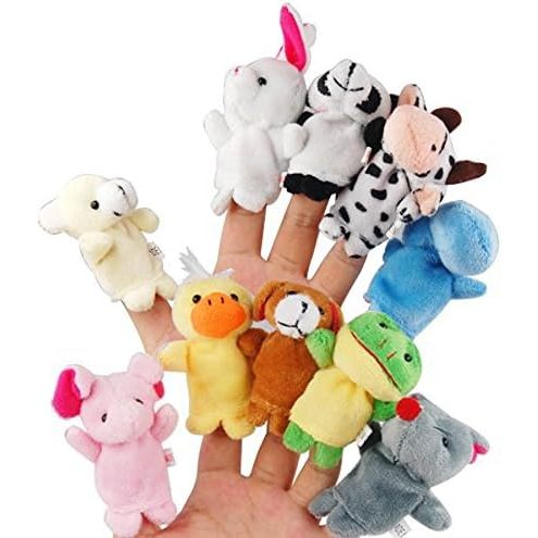 Animals Finger Puppets Set for Baby and Toddlers Cute Cartoon Animal ...