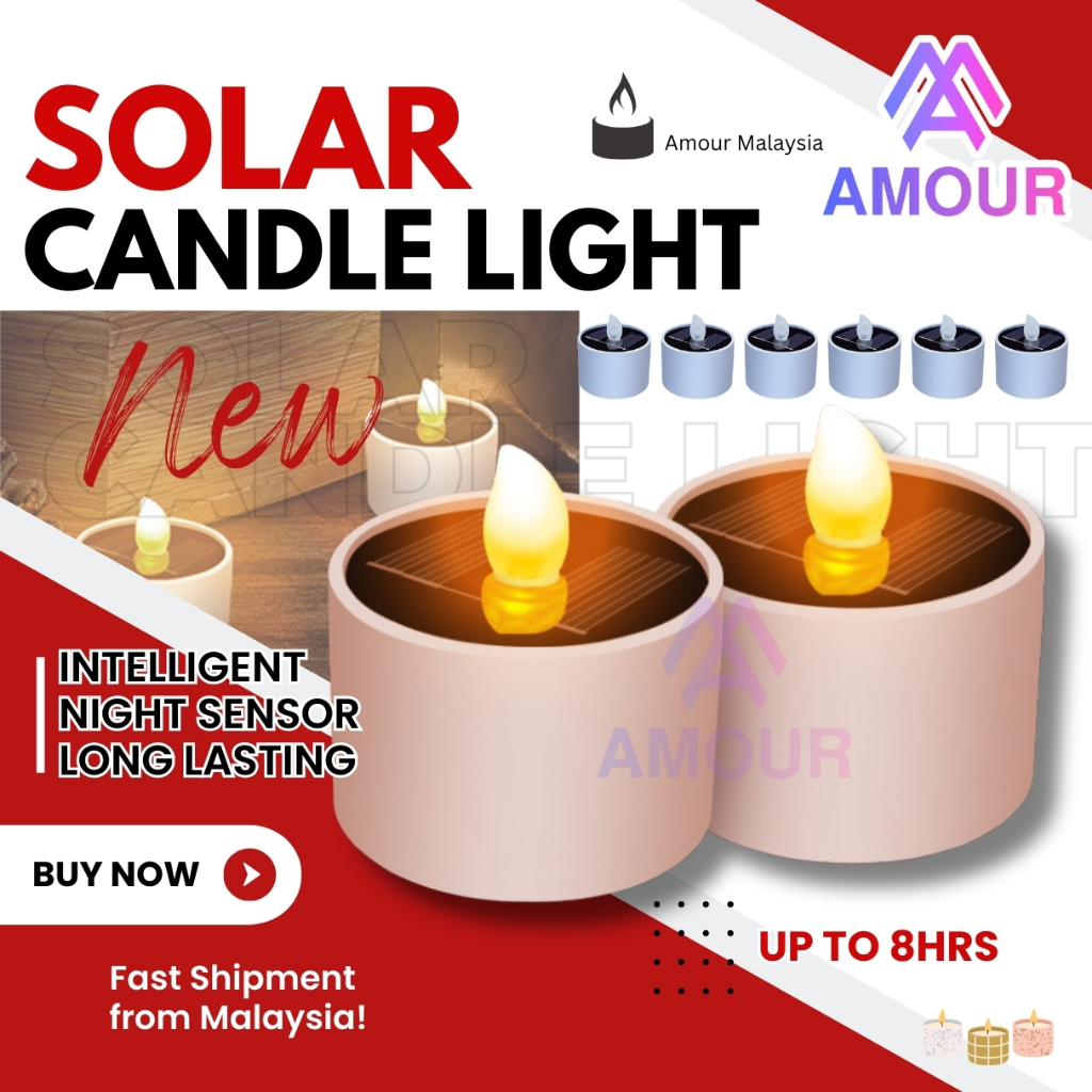 Lampu Raya Solar LED Light Candle Outdoor Weather Proof Candle ...