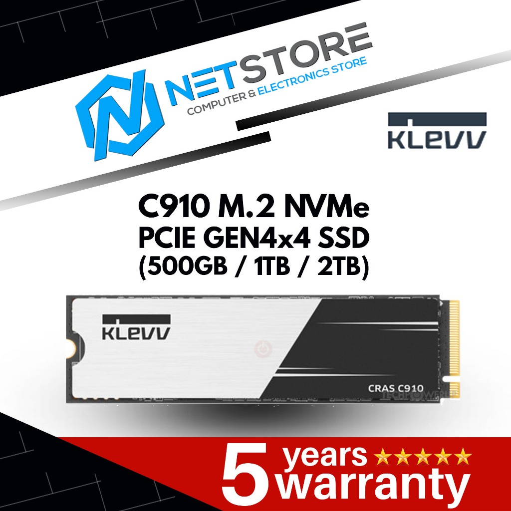 KLEVV C910 M.2 NVMe PCIE GEN4x4 SSD (500GB / 1TB / 2TB) | Shopee Malaysia