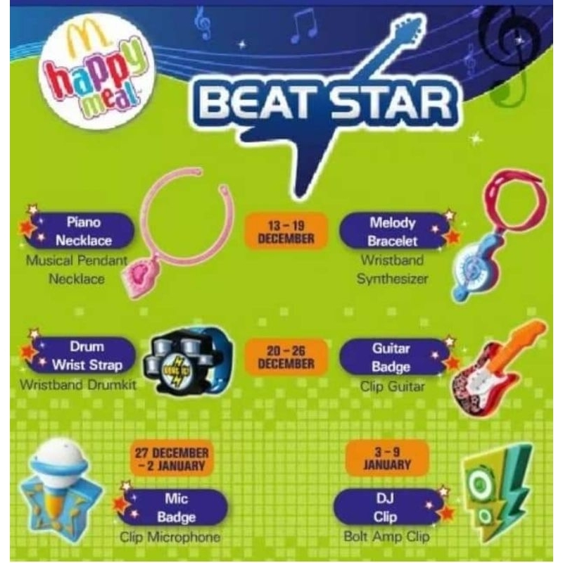 Mcdonalds Mcd Mcdonald's Happy Meal Vintage Toy 2009/2010 BEAT STAR ...