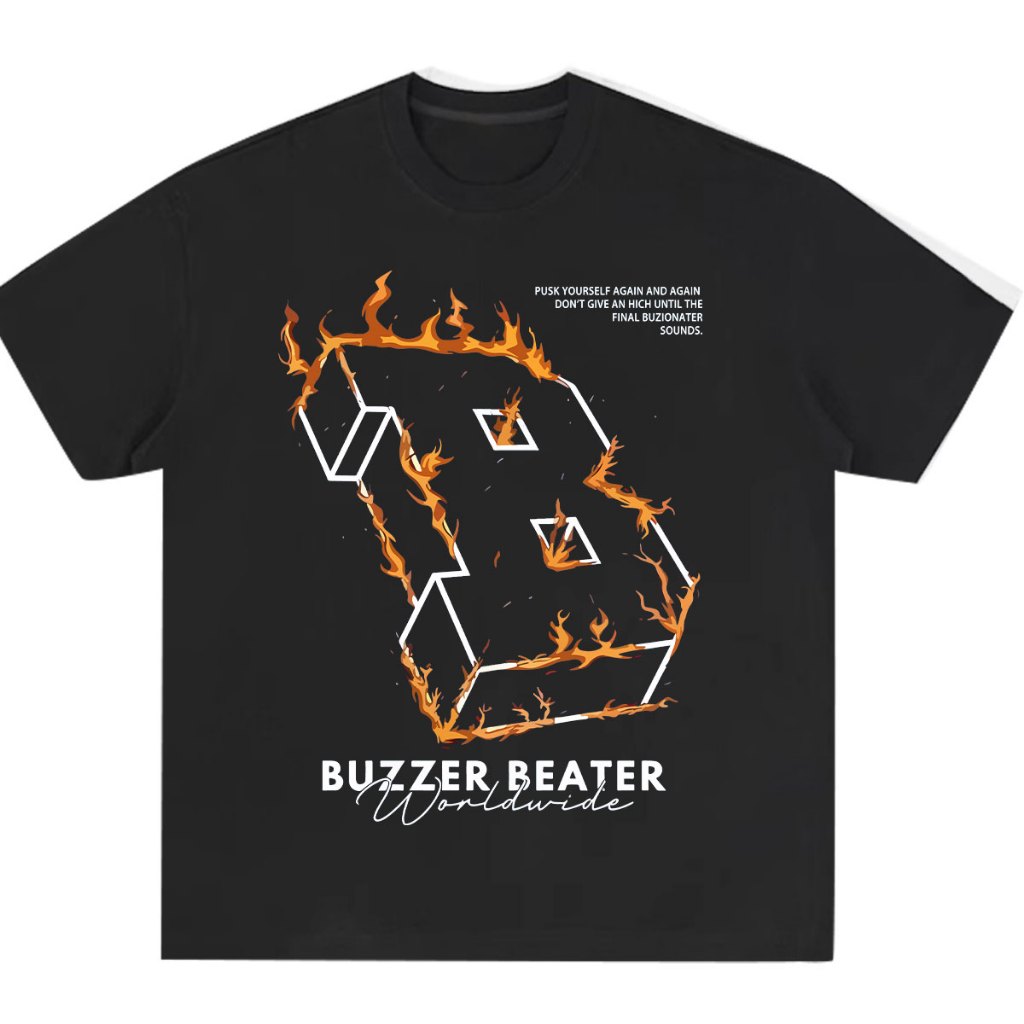 BUZZER BEATER Unisex Printed Kaos Short Sleeve Shirt Casual Baju Lelaki ...