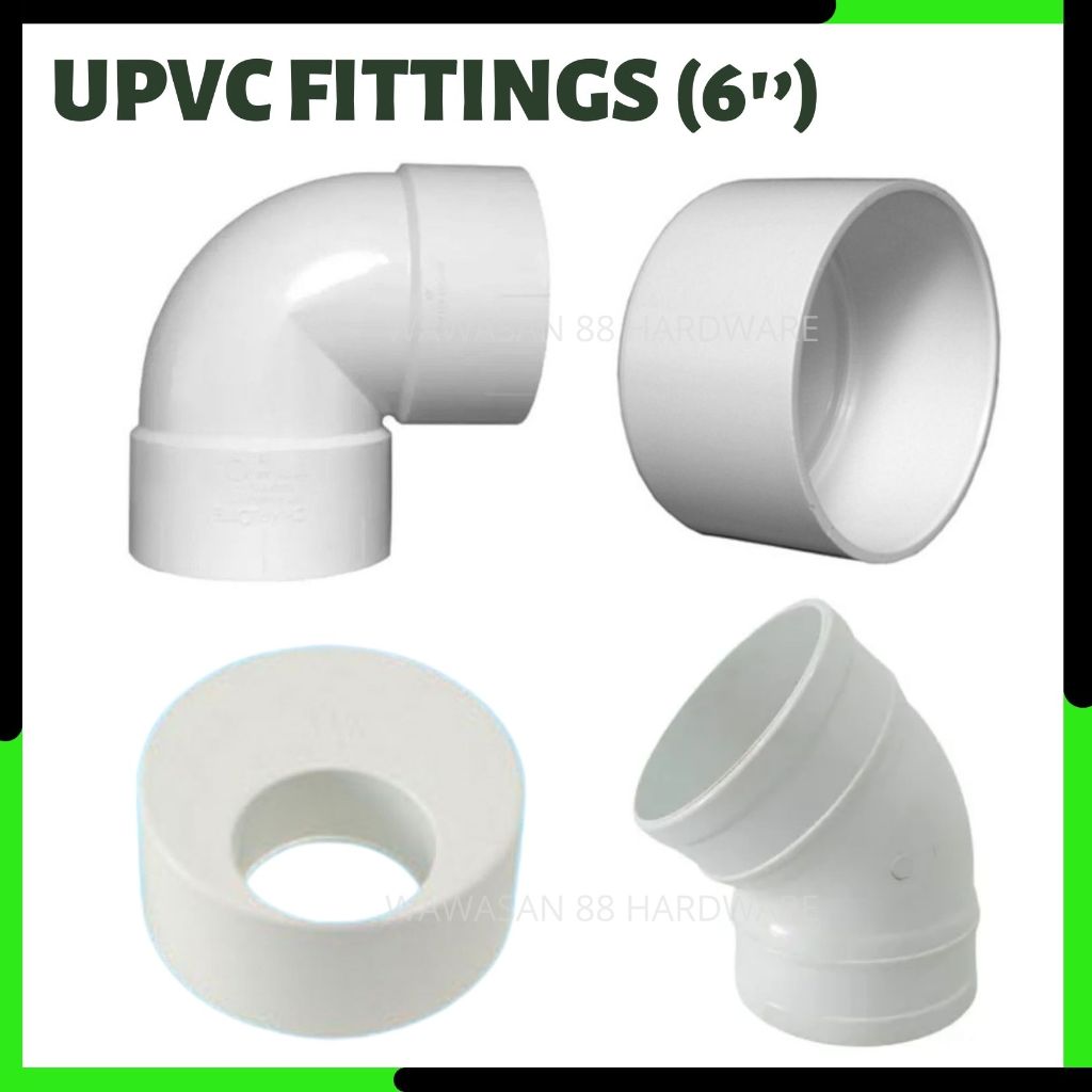 6'' 160MM UPVC Pipe Fittings Fitting White Joint Connector End Cap ...