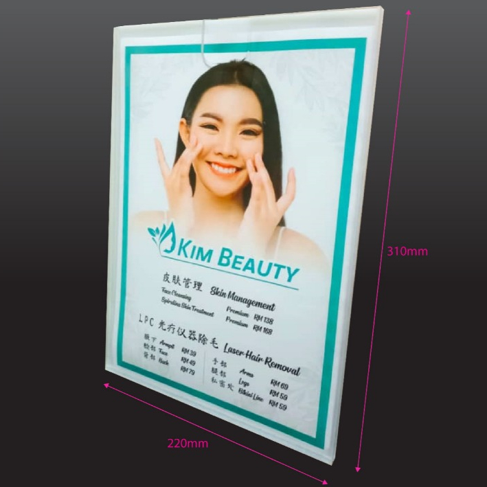 BUY 10 FREE 1 ~ A4 (Base white) Acrylic Slot in frame Acrylic Pocket ...