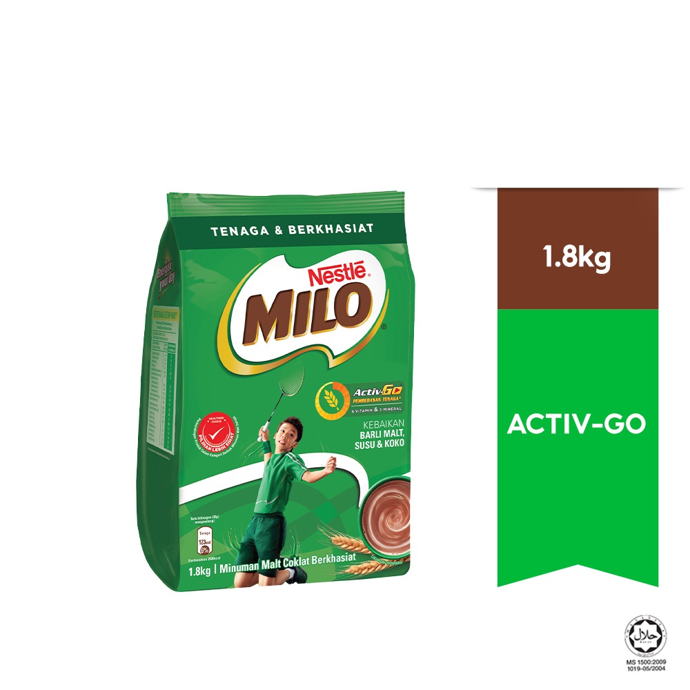 Nestle MILO Activ-Go Chocolate Malt Powder (1.8kg) | Shopee Malaysia