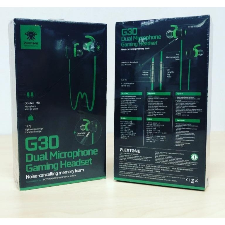 [Ready Stock] 100% ORIGINAL Plextone G30 Dual Microphone Gaming Headset ...