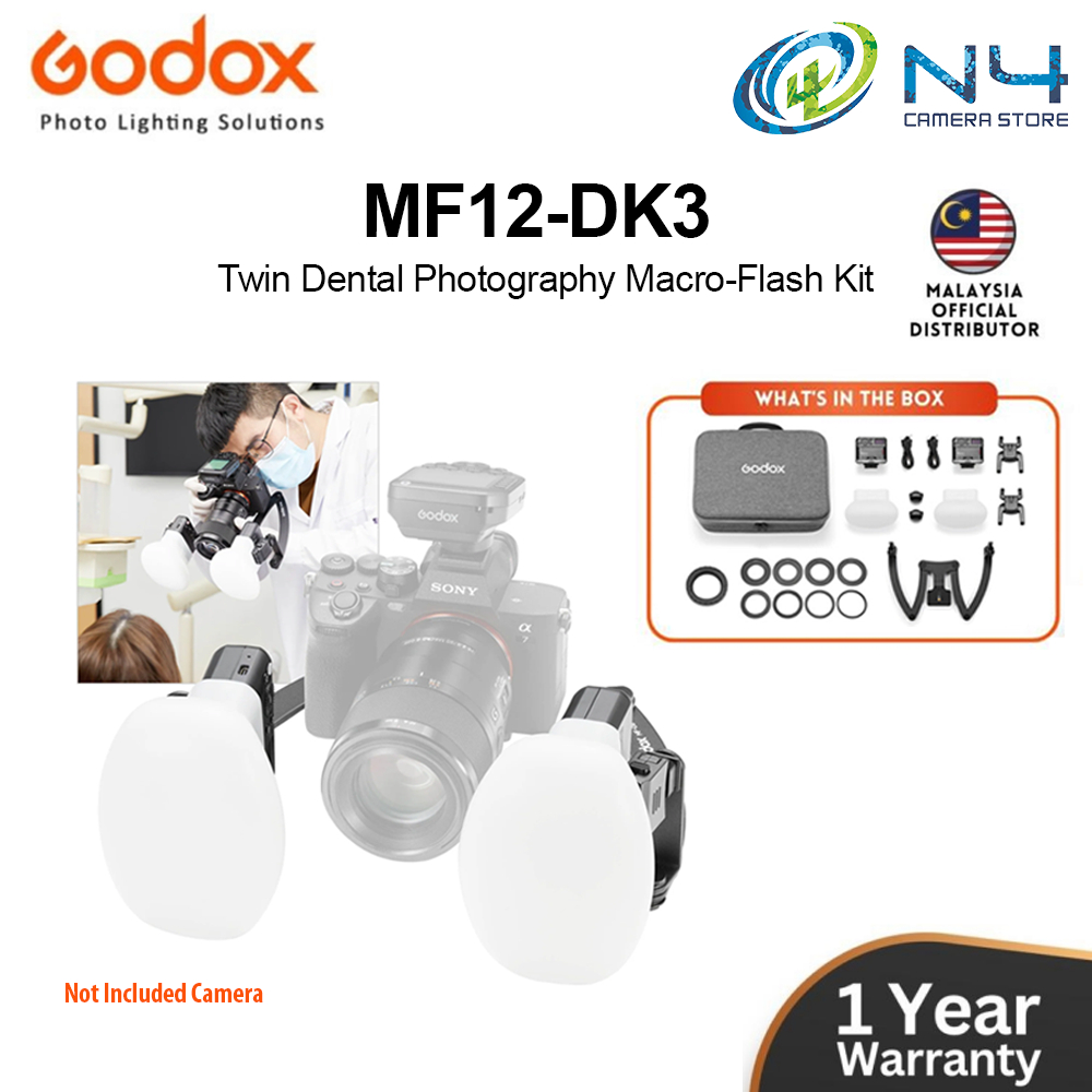 Godox MF12-DK1 / MF12-DK3 Dental Macro Flash Kit Twin Dental ...