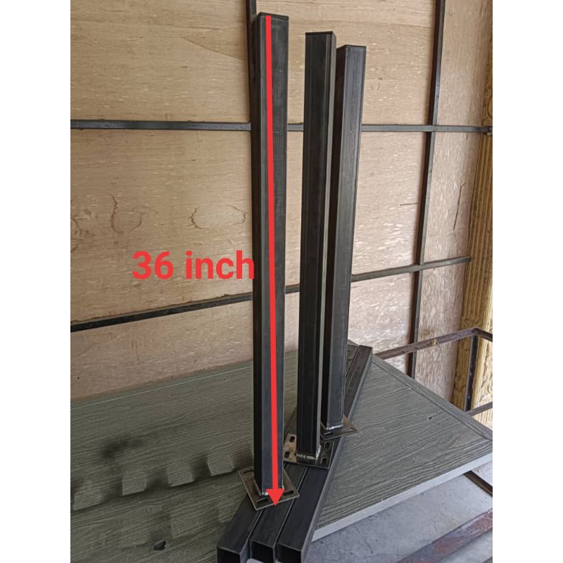 tiang Pagar hollow 2"x2" 3 feet.tebal besi 1.6mm plate 4x5 tebal 6mm ...