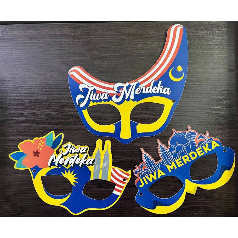 AKSESORI MERDEKA TOPENG MATA MASK MATA STICKER MERDEKA FACE STICKER ...
