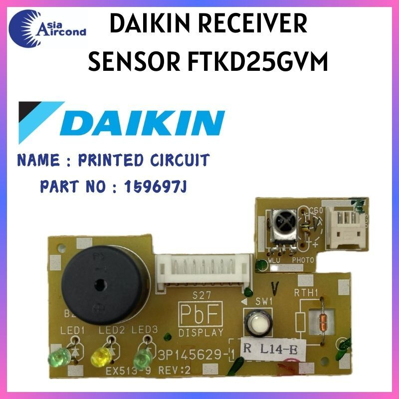 DAIKIN RECEIVER SENSOR 1.0HP FTKD25GVM (D159697J) | Shopee Malaysia