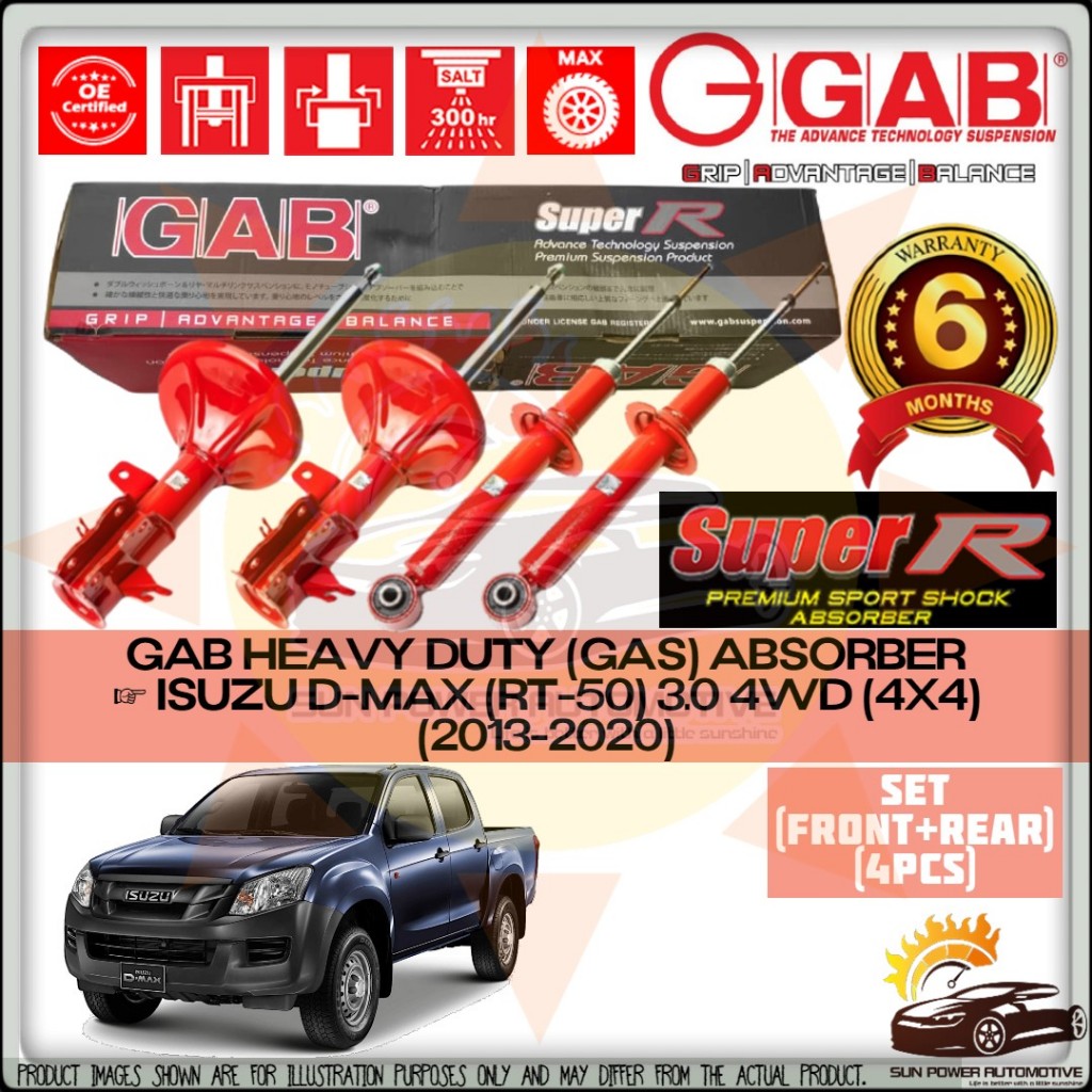 GAB SUPER R SPORT HEAVY DUTY Isuzu Dmax D-Max RT50 RT-50 3.0 4X4 Gas ...