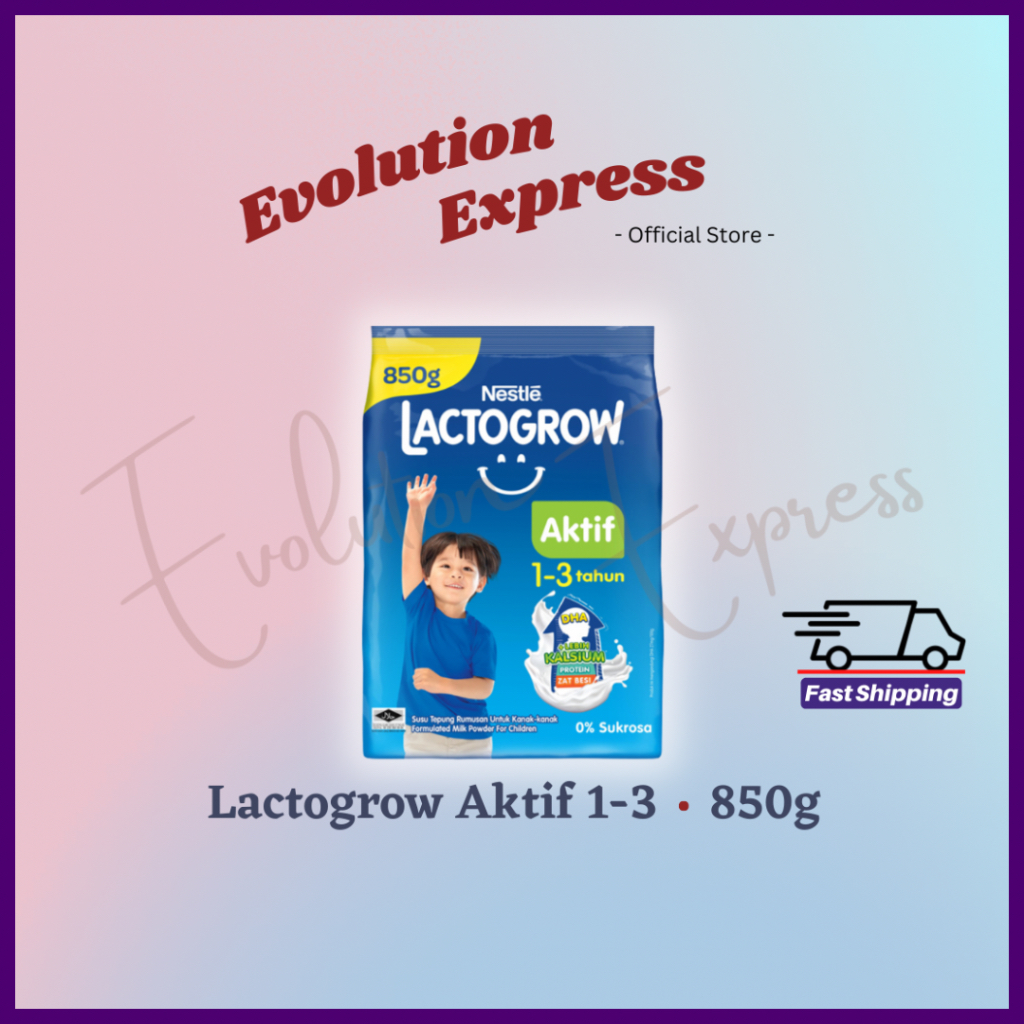 [Nestle] Lactogrow Aktif 1-3 Years ( 850g / 900g ) EXP 5/2025 | Shopee ...