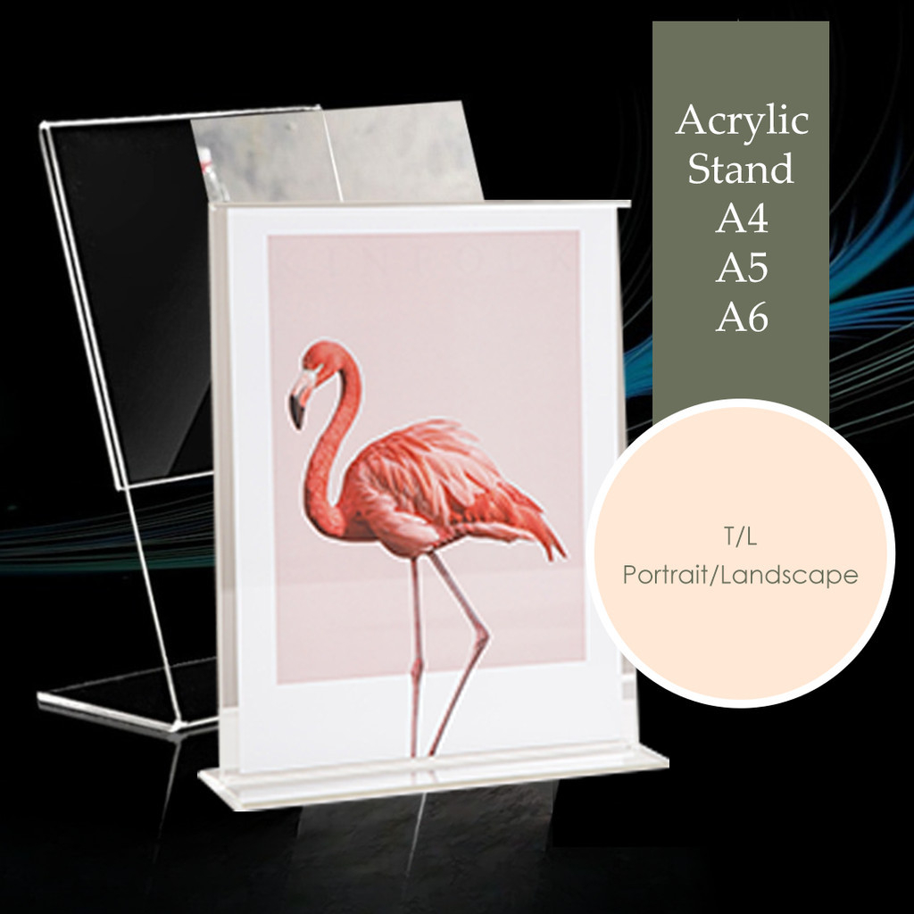 MOJOMORE Acrylic Stand A4 / A5 / A6 Size Menu Paper Poster QR Code ...