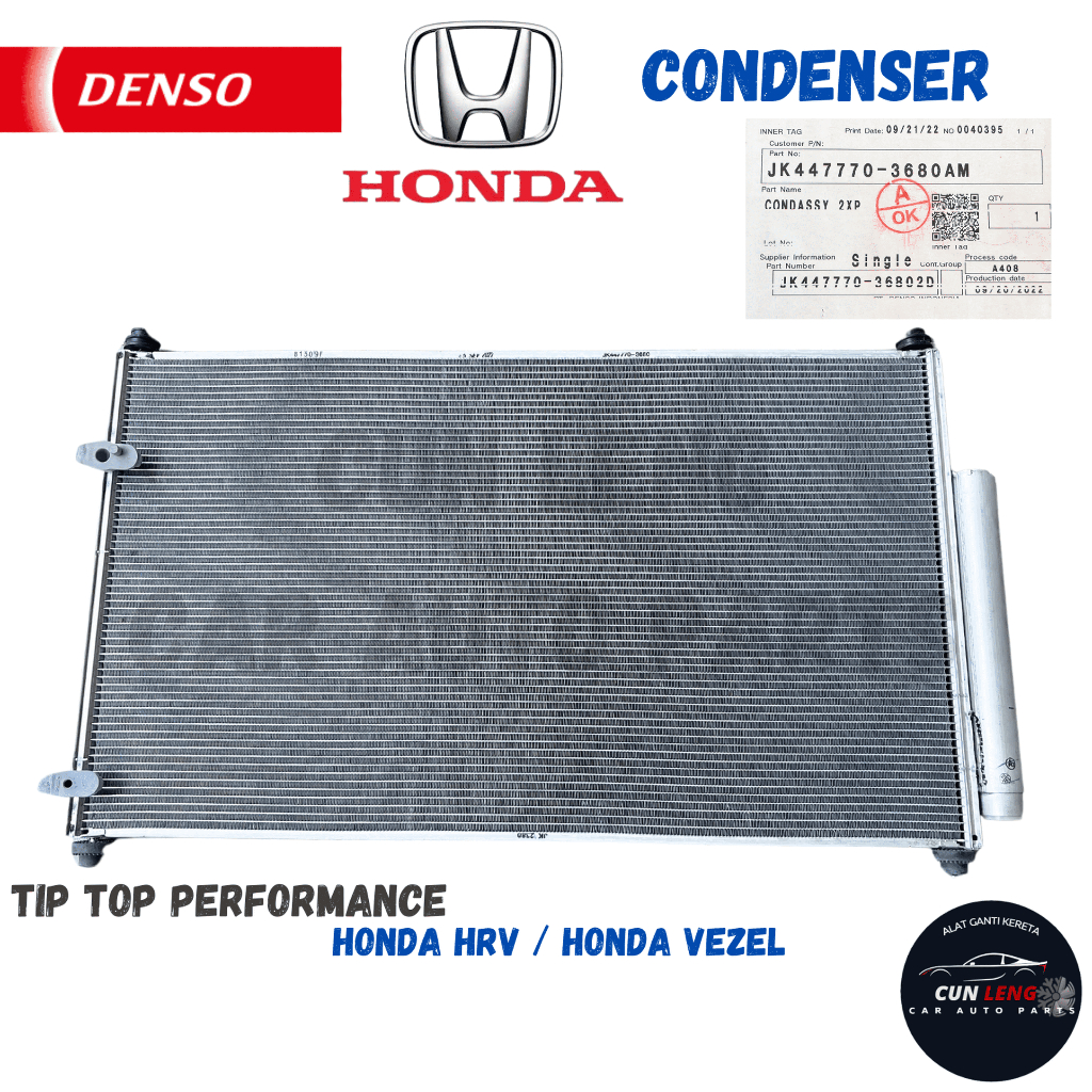 📣ORIGINAL📣 Honda HRV / Honda Vezel Aircond Condenser With Receiver ...