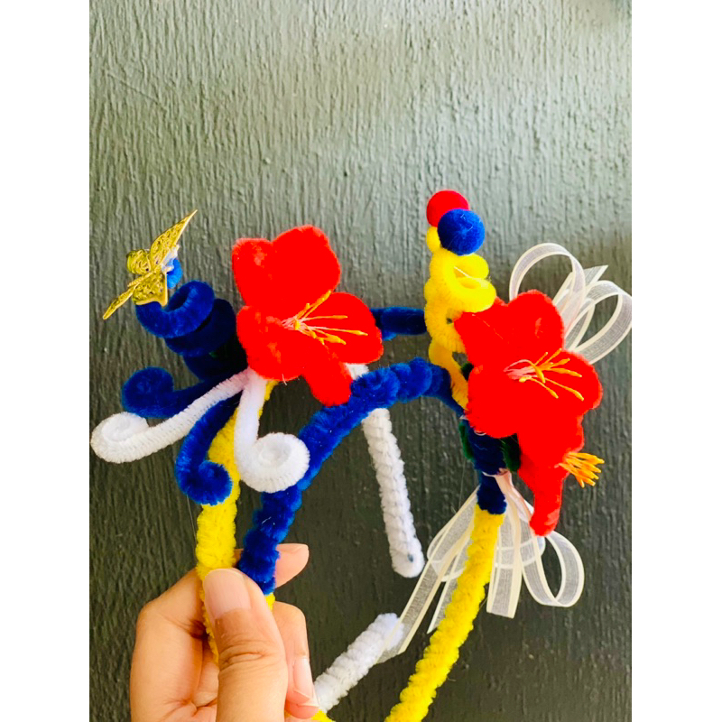 Cekak Merdeka Versi1 Bunga Raya Cekak Sanggul budak Headpiece Headband ...