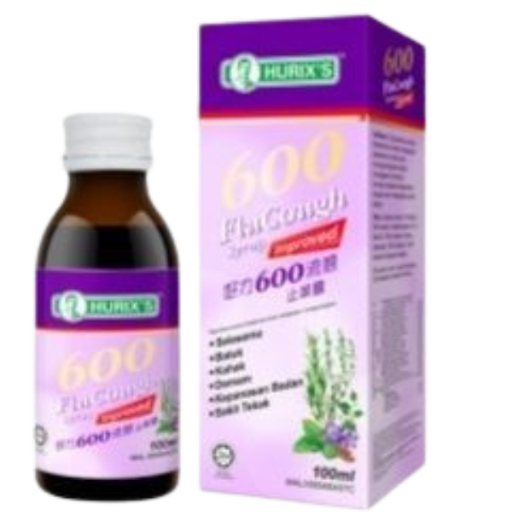 Hurix's 600 Flucough syrup (60ml/100ml/180ml) | Shopee Malaysia