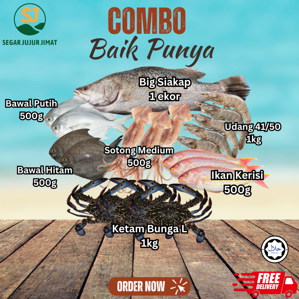 SJ FOOD | SEAFOOD COMBO BAIK PUNYAAA | FREE DELIVERY FOR KLANG VALLEY ...