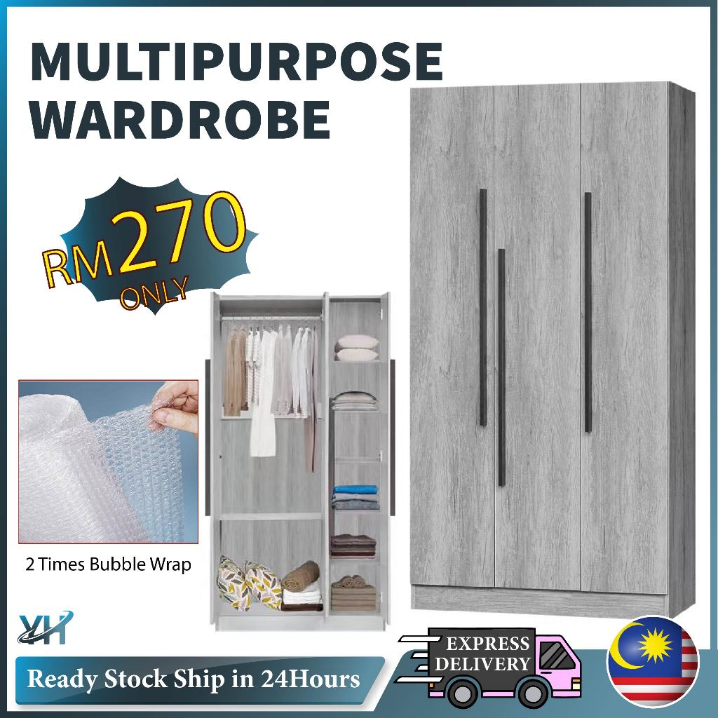 Bedroom Wardrobe Almari Baju Wardrobe Clothes Almari Pakaian Kabinet ...