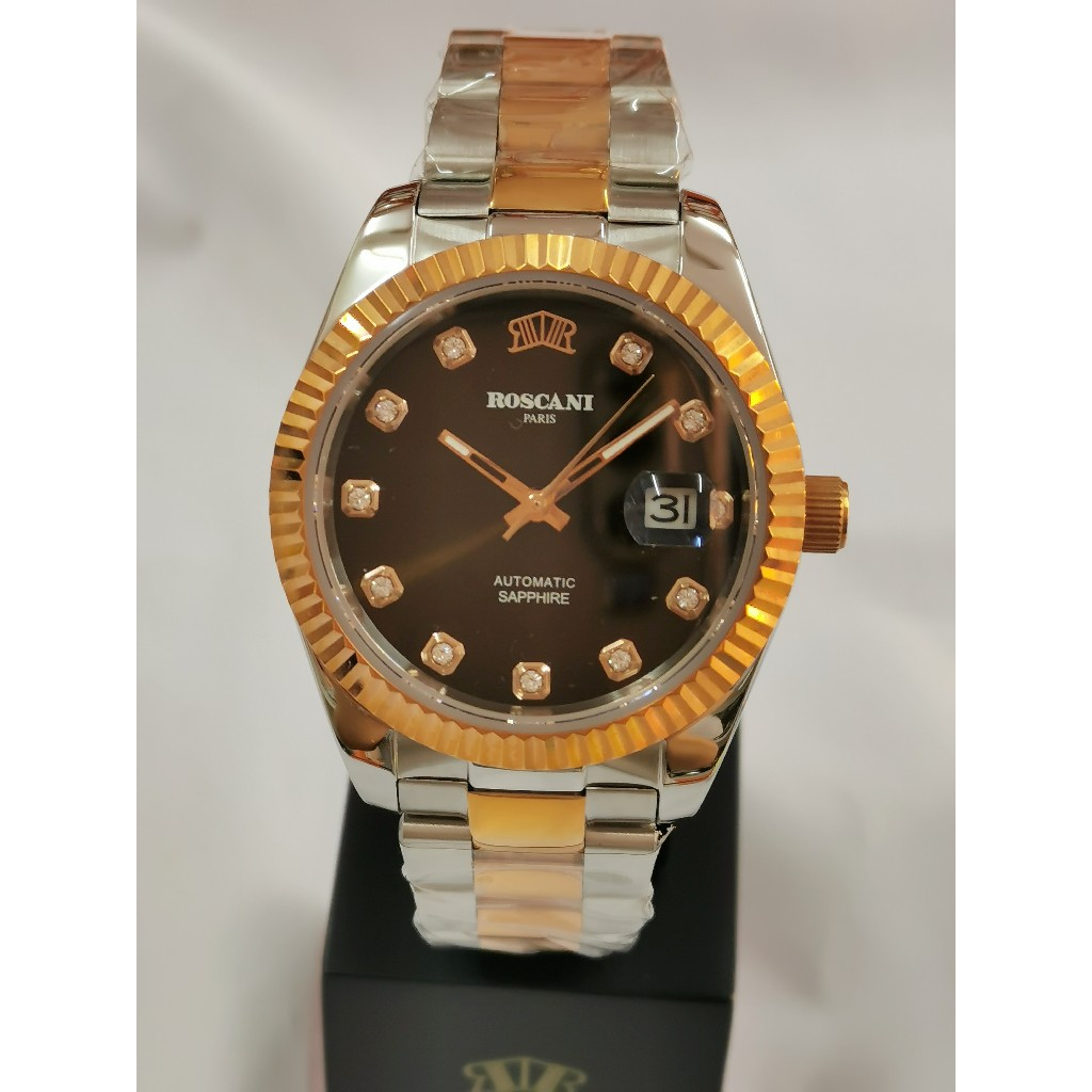 ROSCANI LIMITED EDITION AUTOMATIC SAPPHIRE CRYSTAL ALL STAINLESS STEEL ...