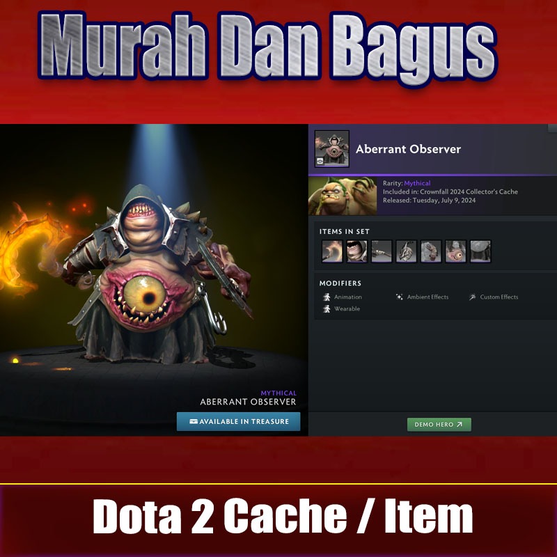 [ Dota 2] Aberrant Observer Pudge🔥 Crownfall 2024 collectors Cache🔥 ...