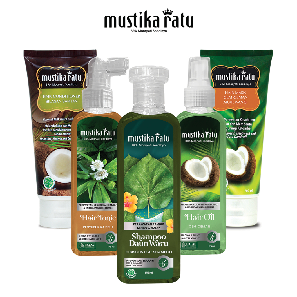 Mustika Ratu Damage Hair Treatment Set | Shampoo Waru (Daun Bunga Raya ...