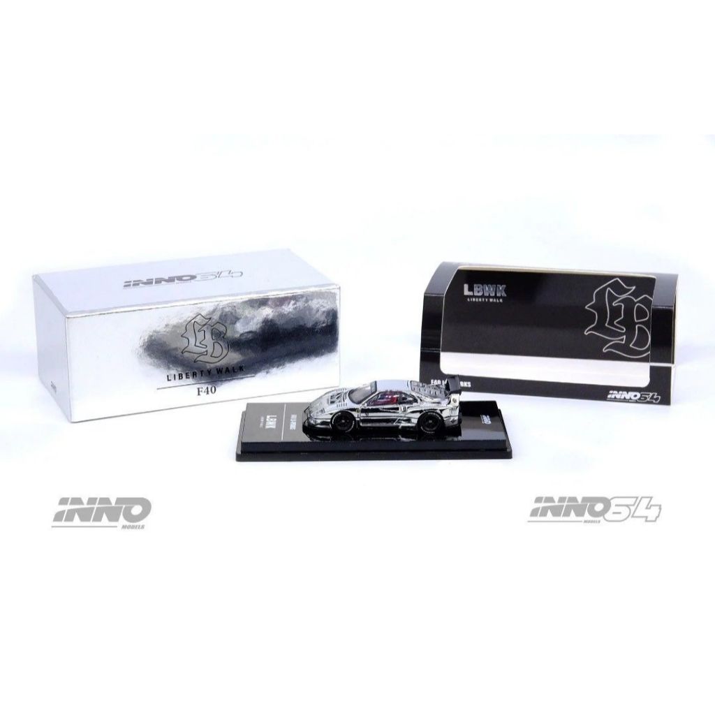 Inno 64 Ferrari F40 Chrome Silver LBWK Malaysia Diecast Expo 2024 ...