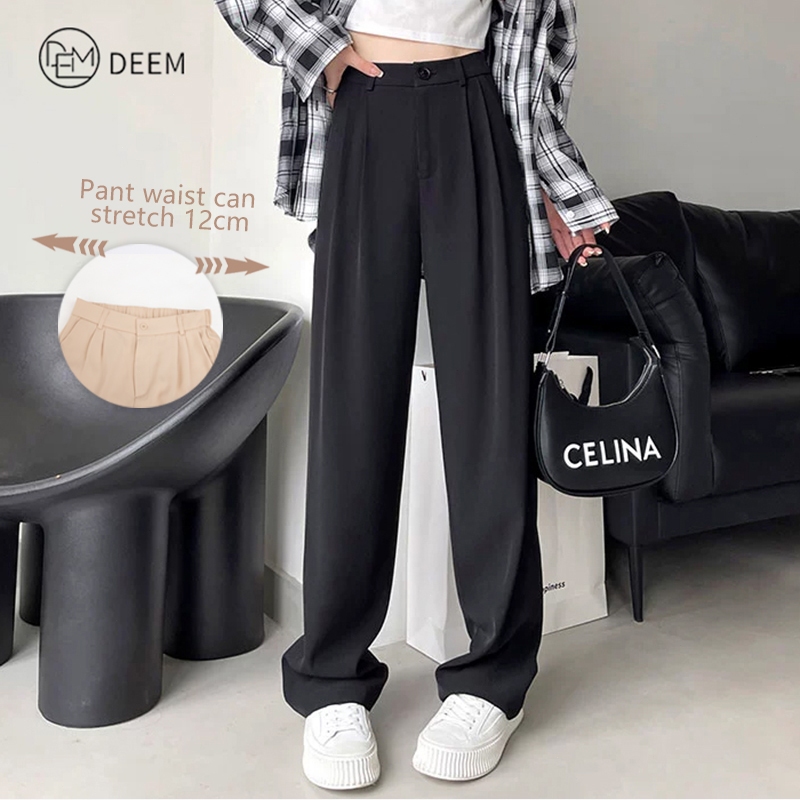 DEEM Casual Pants Slack Pants For Women Straight Cut Pants Vogue Pants ...