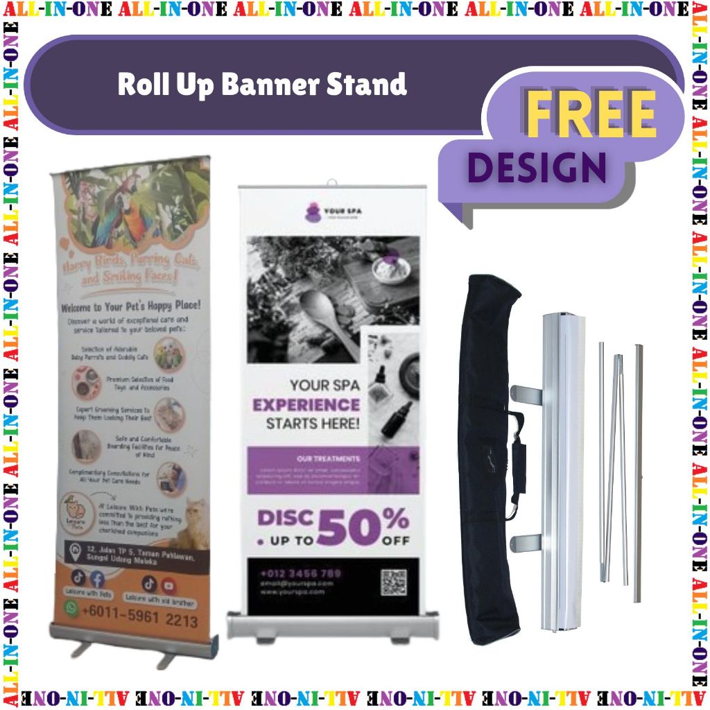 Roll Up Stand / Roll Up Bunting / Roll Up Banner Customisable Printing ...
